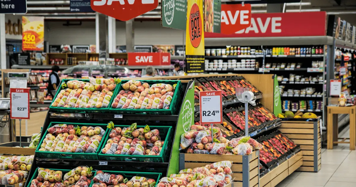 Supermarket signage store